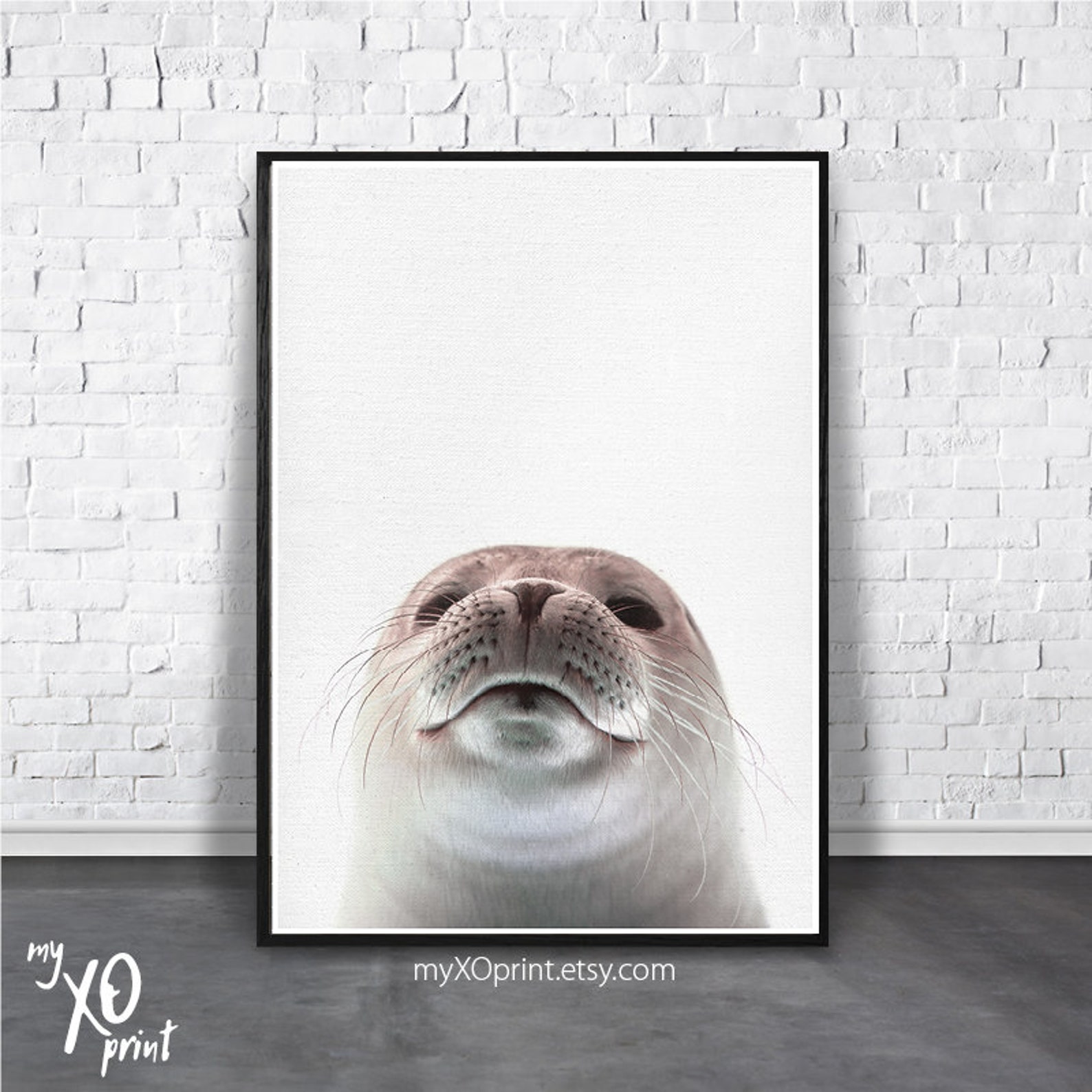Nursery Wall Art Seal Print Printable Poster Sea Animal | Etsy