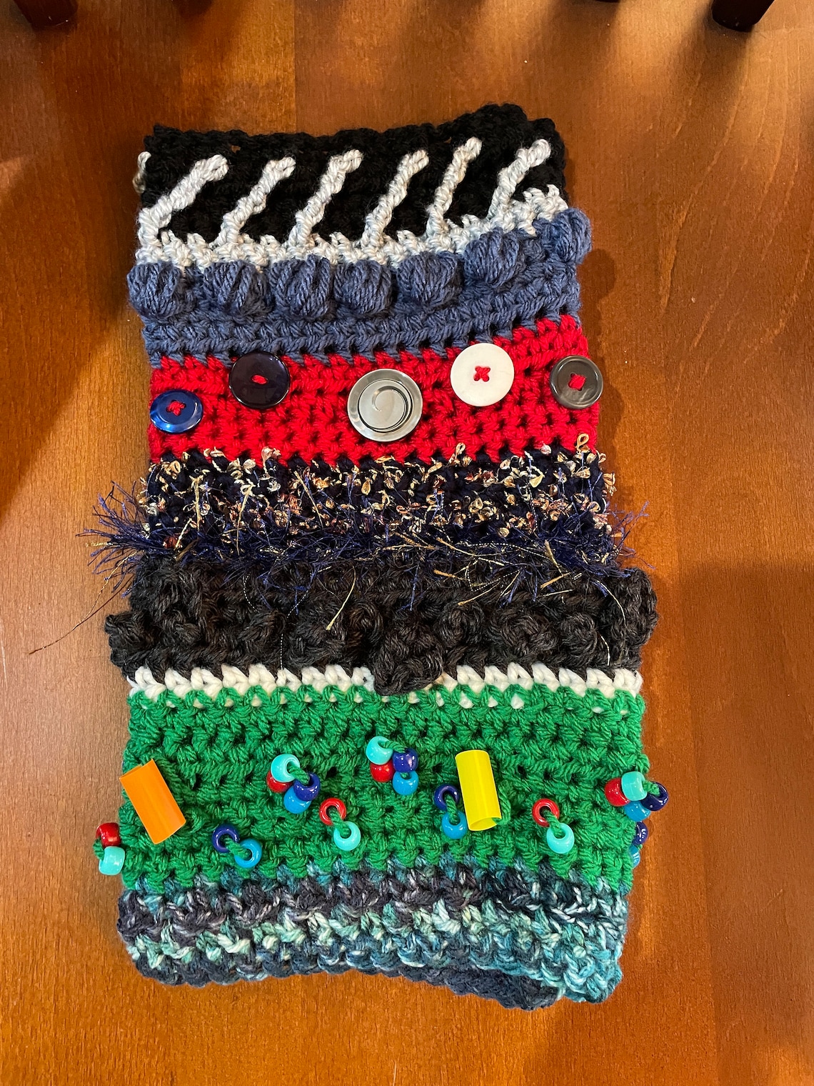 Handmade Twiddle Muff, Sensory Fidget Mitt for Dementia, Autism ...