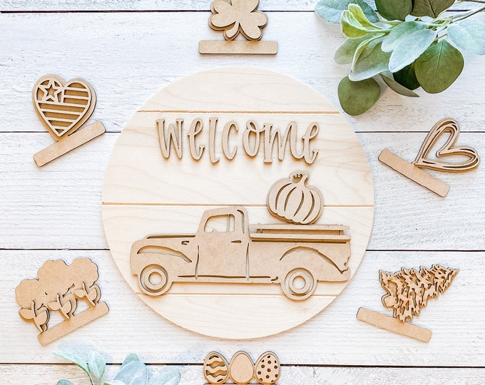 3D DIY Welcome Sign Kit Interchangeable Truck Sign Kit DIY Craft Kit Do ...