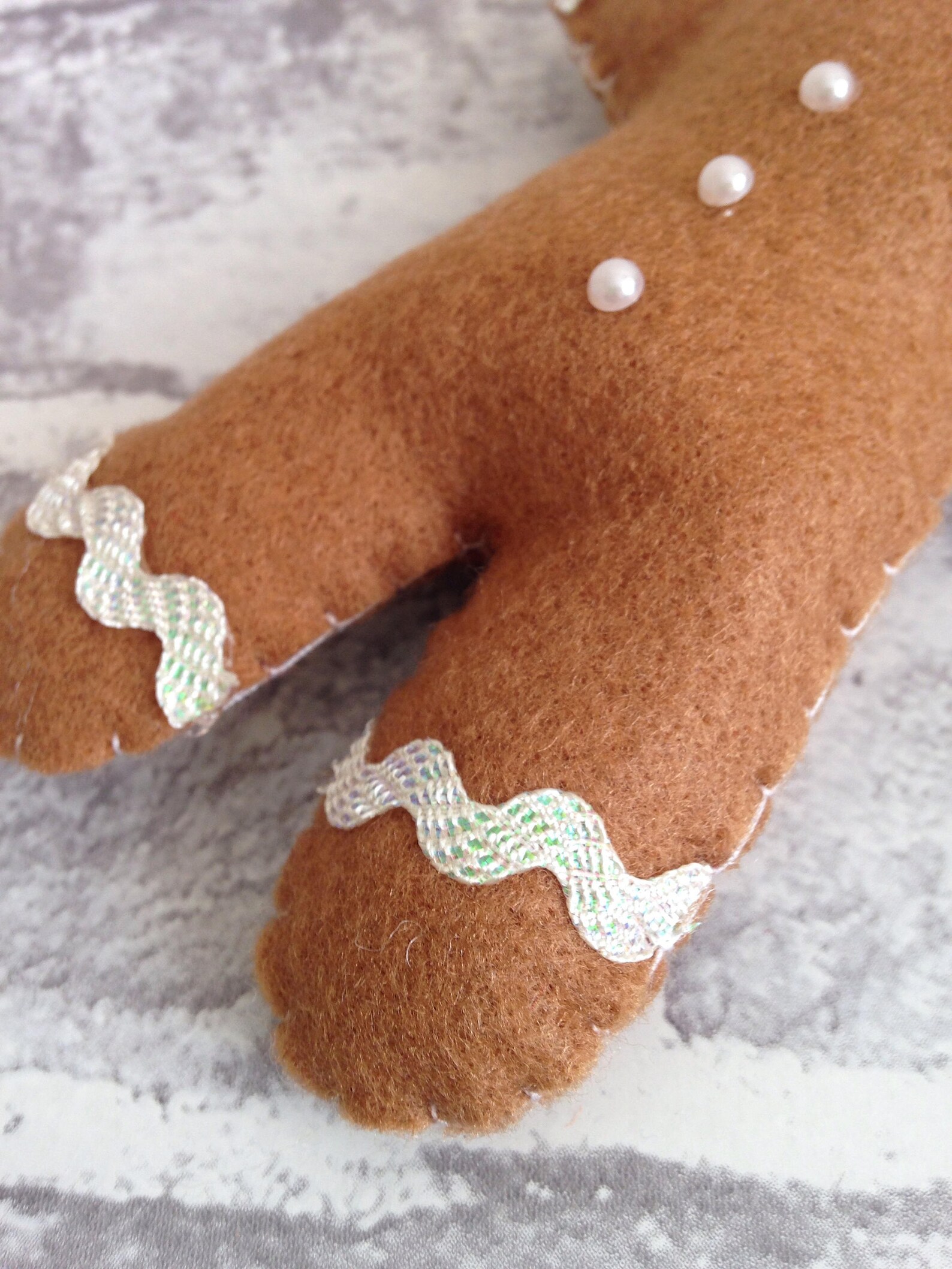 Gingerbread Woman Felt Decoration Christmas Decoration Felt - Etsy