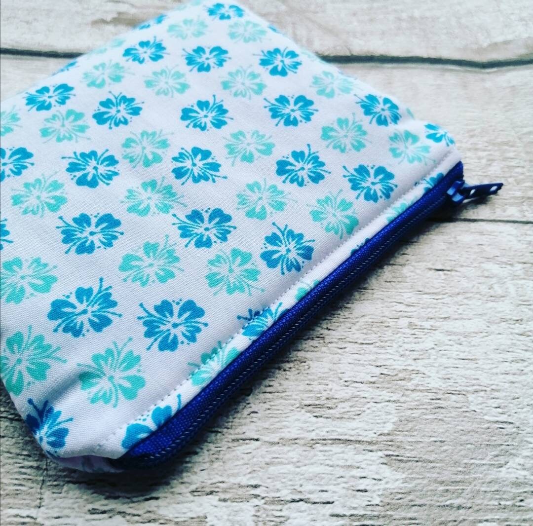 Floral Purse Blue Purse Floral Coin Purse Coin Purse Blue - Etsy
