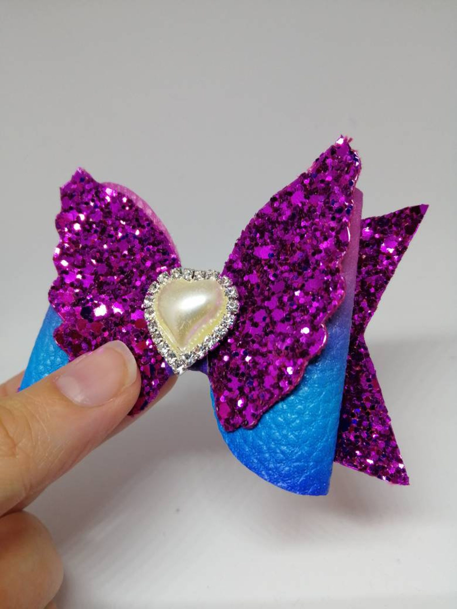 Angel Wing Bow Purple Bow Mermaid Bow Pink Bow Heart Bow - Etsy UK