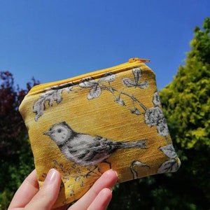 Yellow Purse Bird Purse Coin Purse Zip Purse Yellow Coin - Etsy