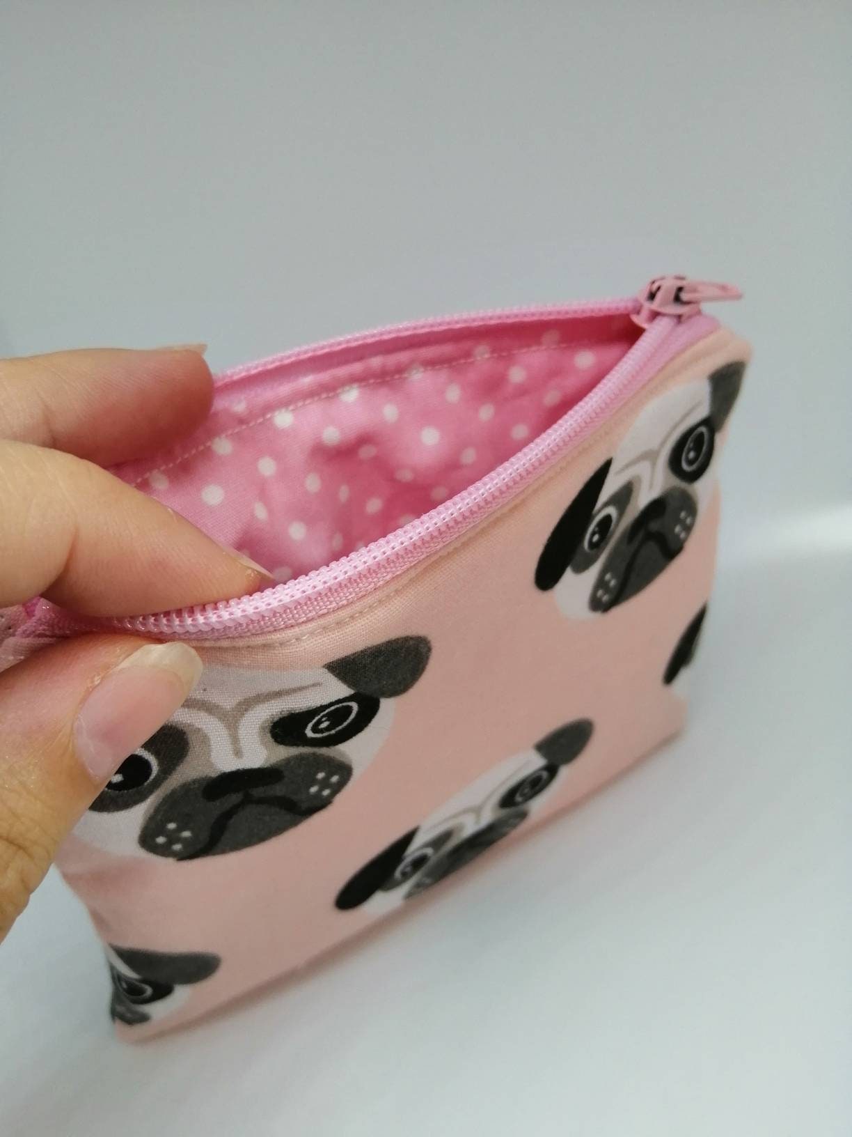 Pink pug purse pug purse pink purse pug gift coin purse | Etsy