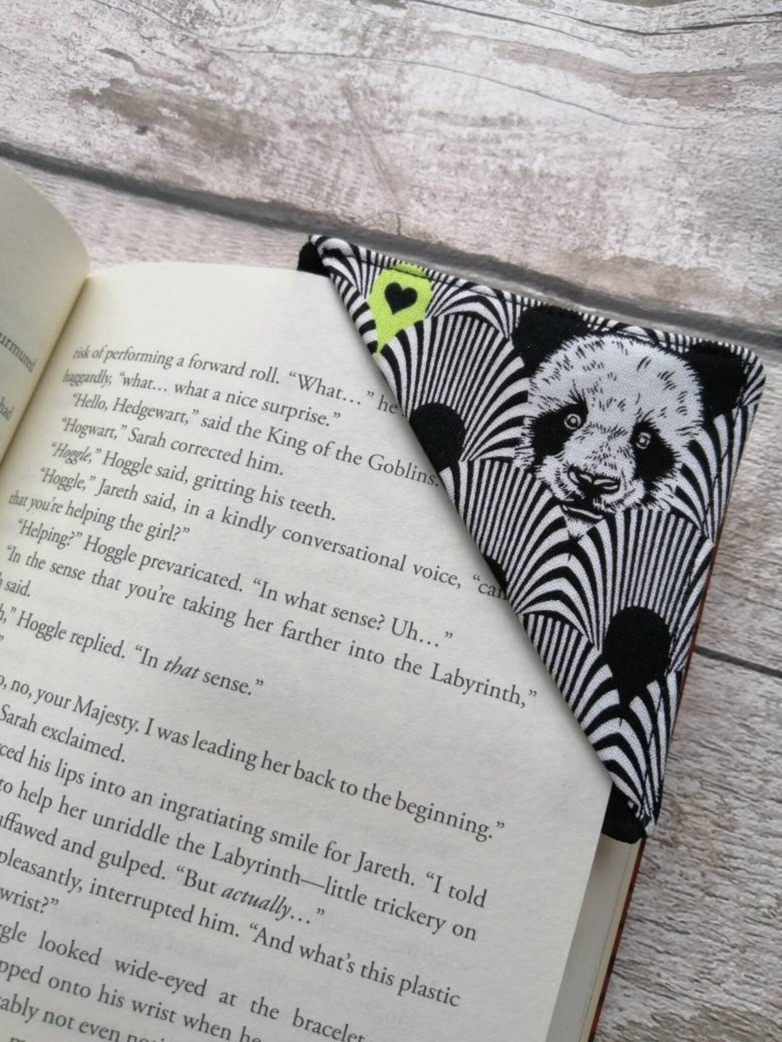 Panda Bookmark Corner Bookmark Book Gift Panda Gift Tula - Etsy UK