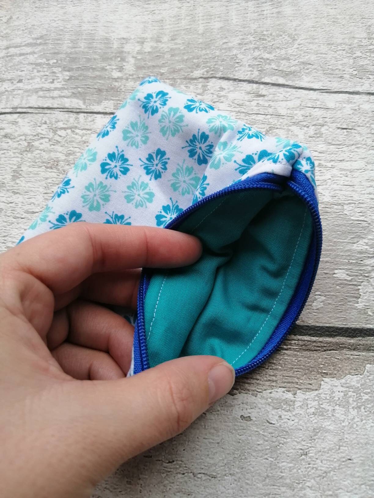 Floral Purse Blue Purse Floral Coin Purse Coin Purse Blue | Etsy