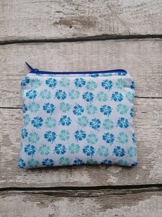 Floral Purse Blue Purse Floral Coin Purse Coin Purse Blue | Etsy