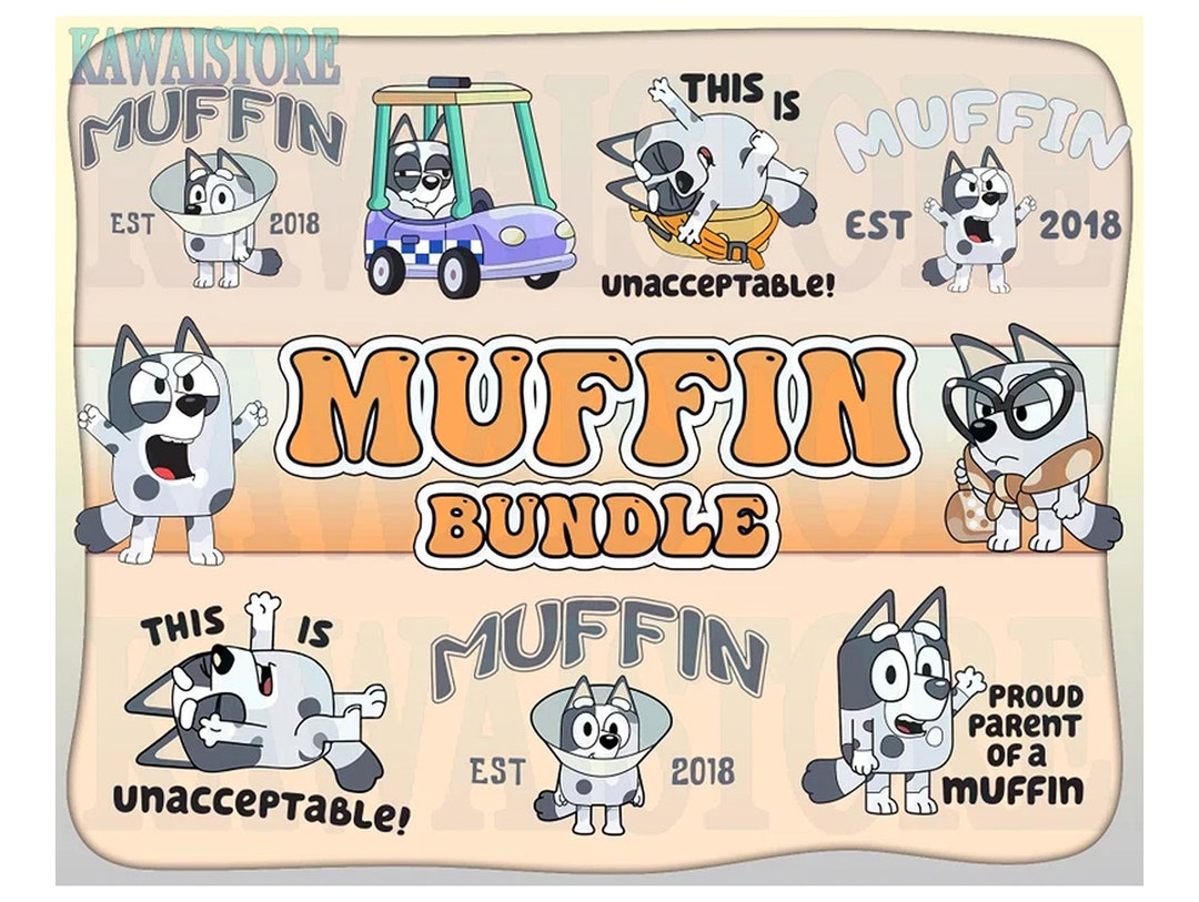 Funny Muffin Bluey Png Bluey Bingo Png Bluey Family Svg - Etsy Australia