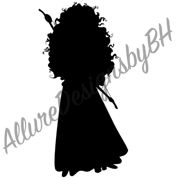 Merida Silhouette - Etsy