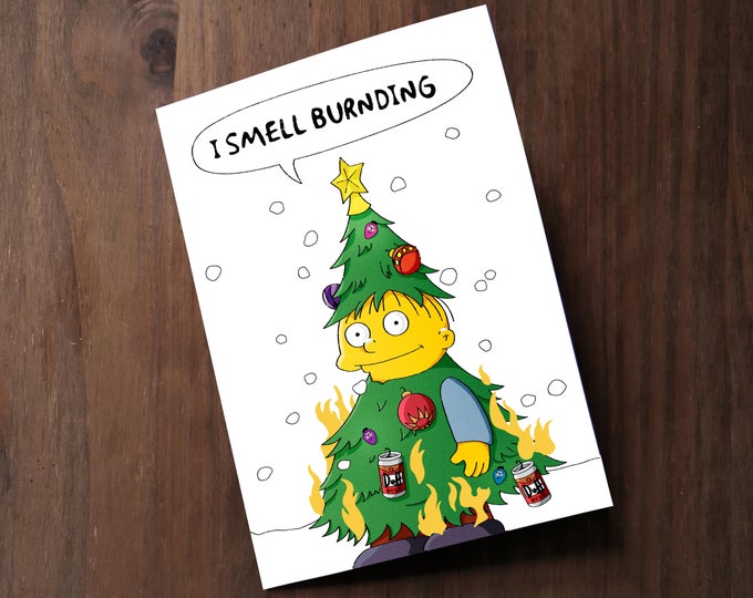 The Simpsons Themed Christmas Greeting Cards - Multiple Designs - Etsy ...