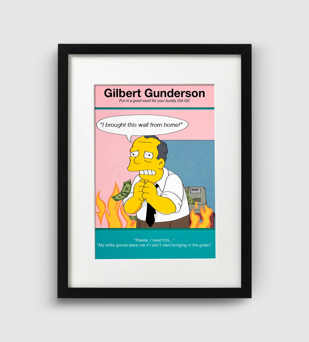 Old Gil Advert the Simpsons Art Print- A4 - Etsy