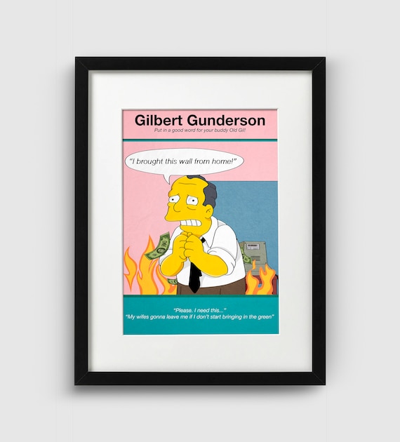 Old Gil Advert The Simpsons Art Print A4 | Etsy