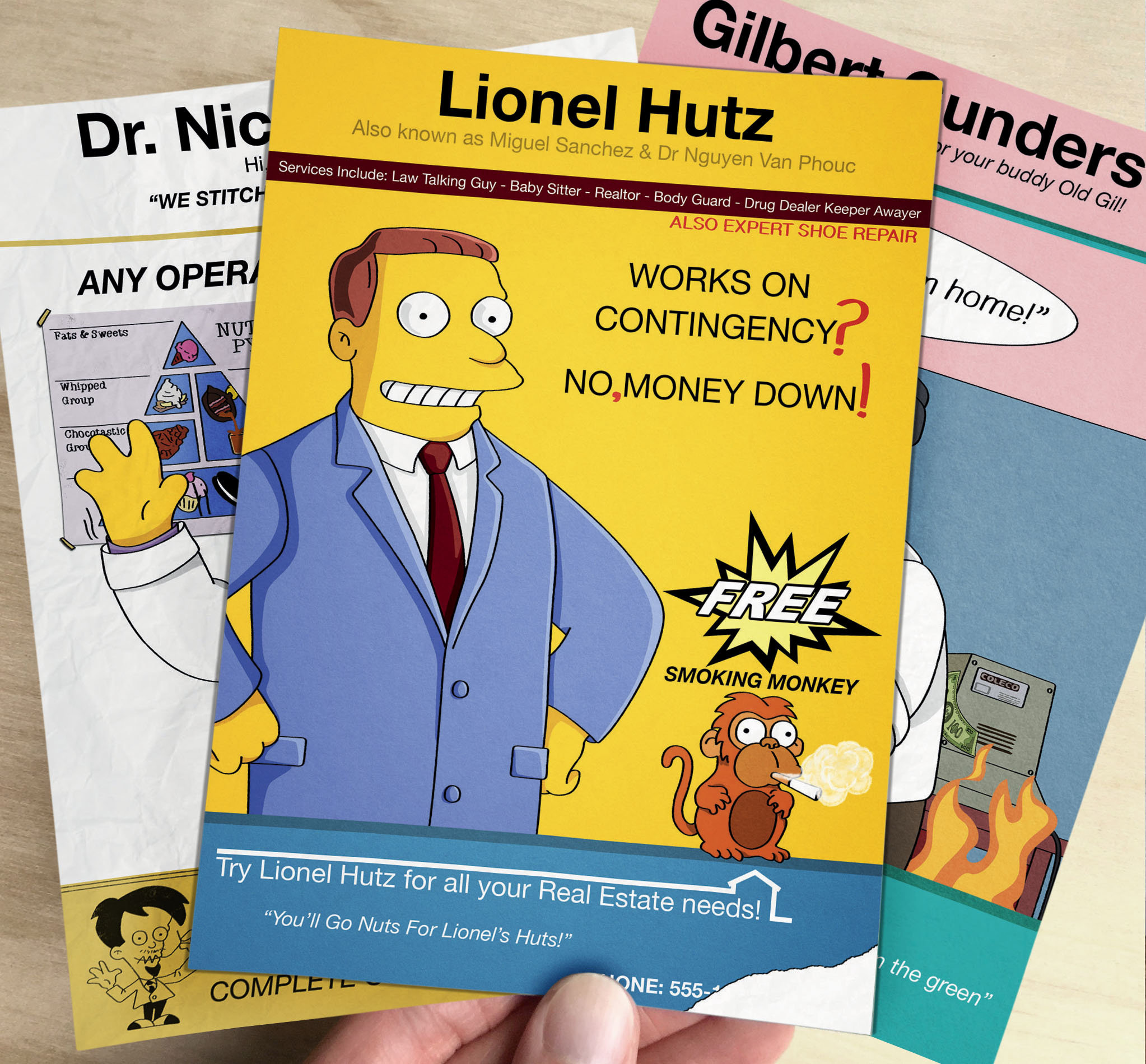 The Simpsons Art Prints Set of Three | Etsy