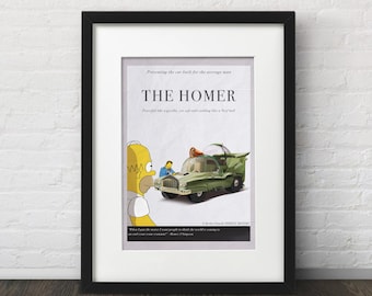 The Simpsons Homer Bush Watercolour Print, Scenic Simpsons, Homer ...