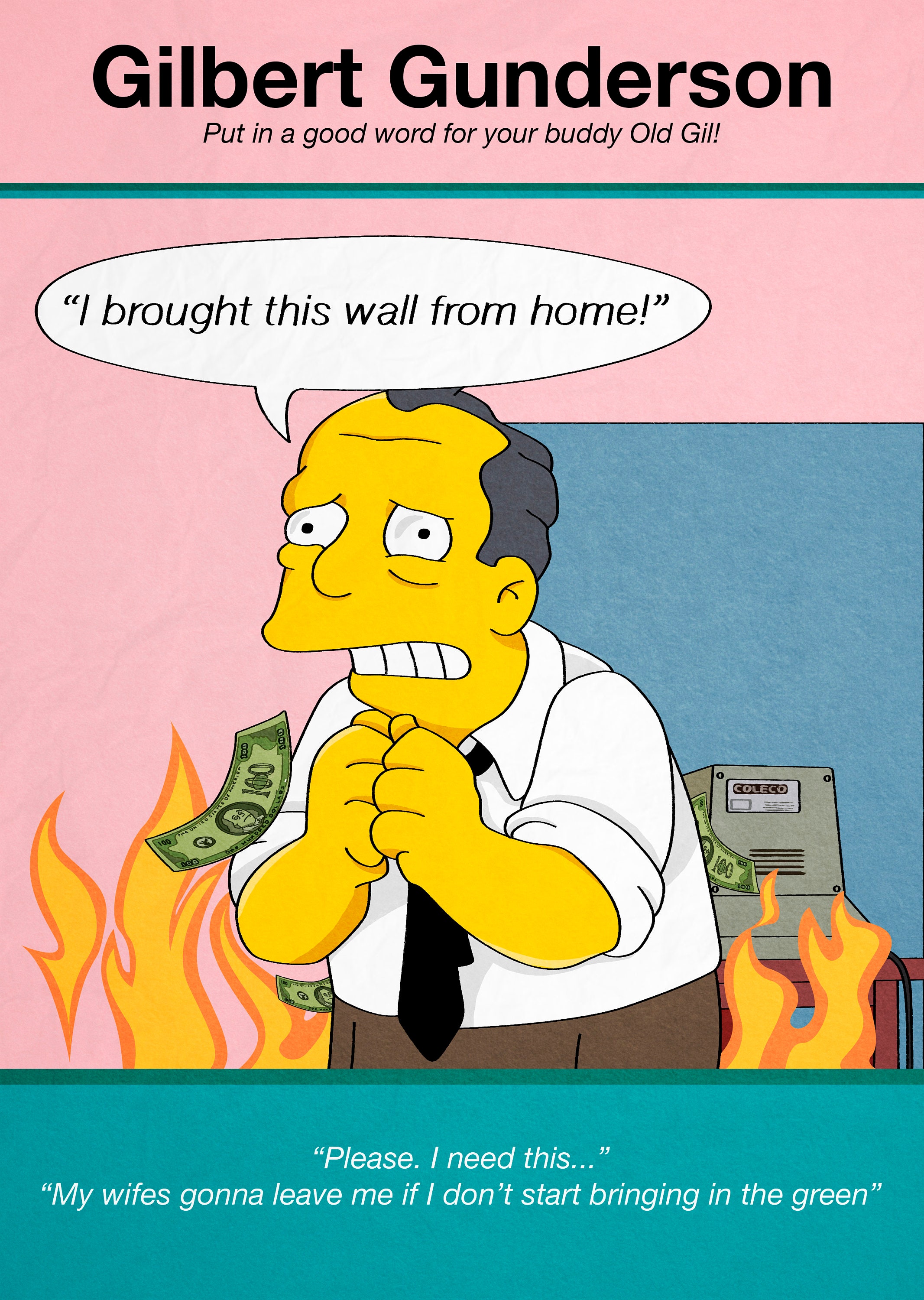 Old Gil Advert The Simpsons Art Print A4 | Etsy