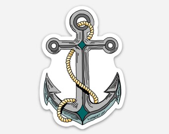 Anchor Sticker - Etsy