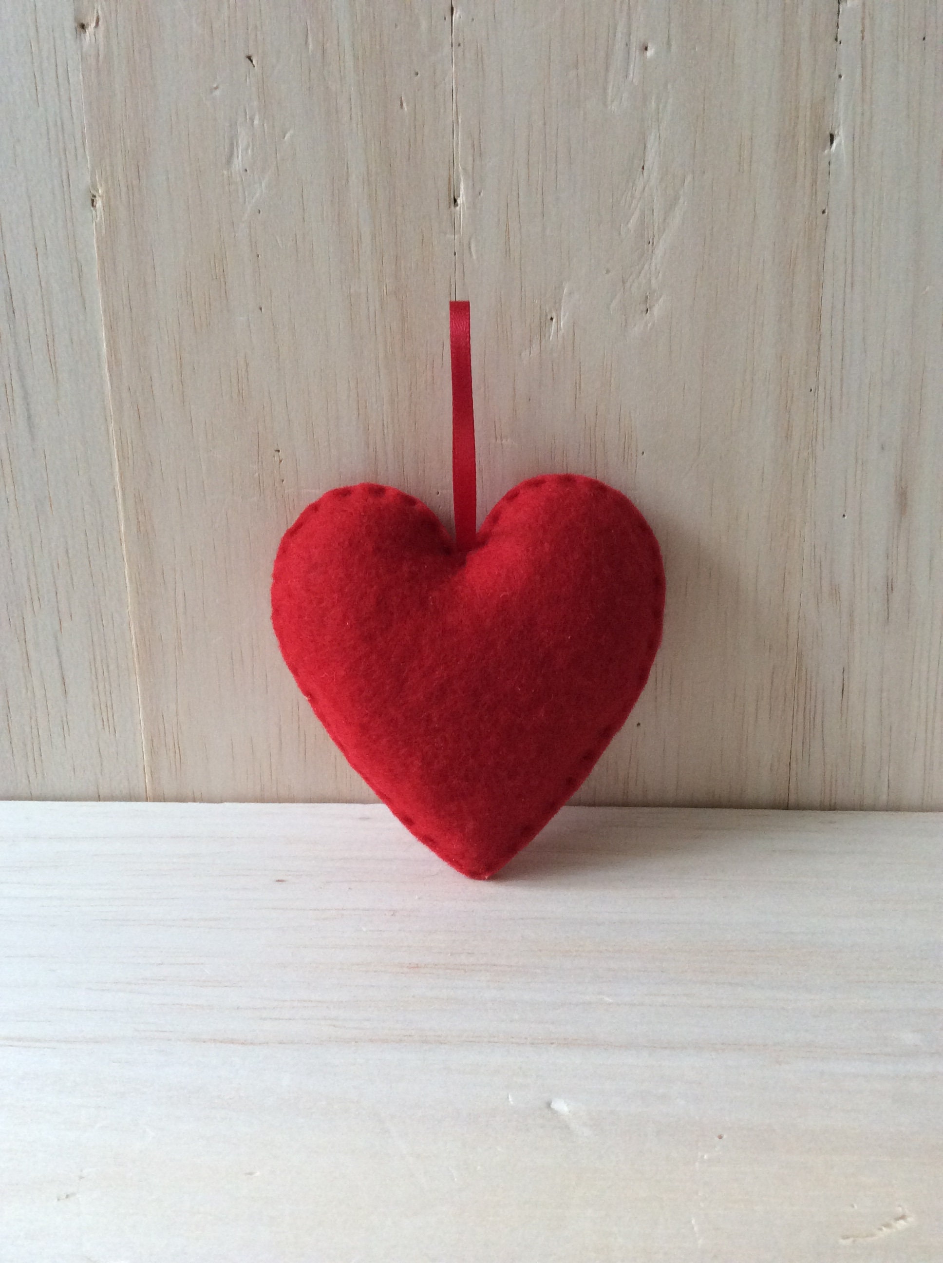 Red Felt and Chunky Red Glitter Valentines Heart That Will Be | Etsy