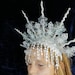 White Lace Snowflake Spike Crown,kokoshnik,snow Queen Spike Crown,fairy ...