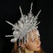 White Lace Snowflake Spike Crown,kokoshnik,snow Queen Spike Crown,fairy ...