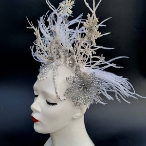 White Lace Snowflake,ice Crown,kokoshnik,snow Queen Twig Crown,ice,snow ...