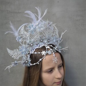 White Lace Snowflake Crownkokoshniksnow Queen Twig - Etsy