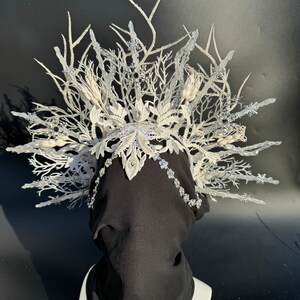 White Lace Snowflake,ice Crown,kokoshnik,snow Queen Twig Crown,ice,snow ...