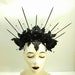 Black Purple Flower Beaded Crown,evil Queen,witch Lace Spiked Crown ...