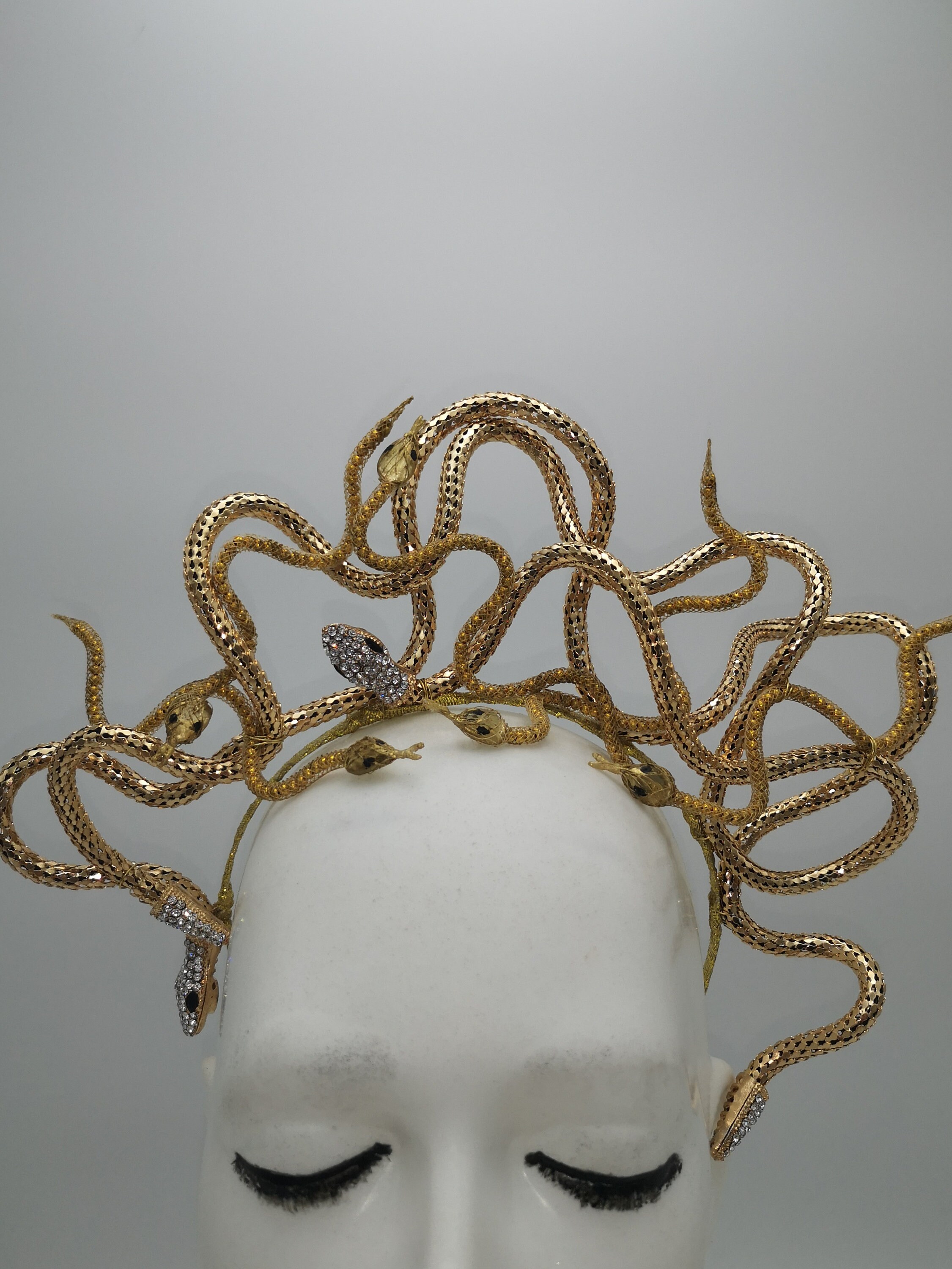 Gold Medusa Snake Headdressfantasy Headdressgorgon - Etsy
