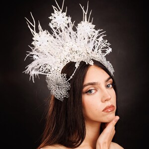 White Lace Snowflake,ice Crown,kokoshnik,snow Queen Twig Crown,ice,snow ...
