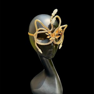 Gold Snake Mask,medusa Masquerade Mask,fantasy Carnival Mask,sci Fi ...