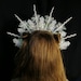 White Lace Snowflake Spike Crown,kokoshnik,snow Queen Spike Crown,fairy ...