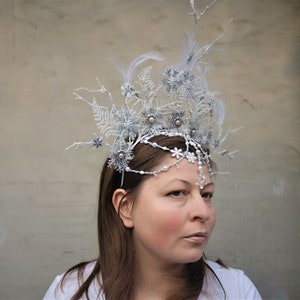 White Lace Snowflake Crownkokoshniksnow Queen Twig - Etsy
