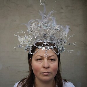 White Lace Snowflake Crownkokoshniksnow Queen Twig - Etsy