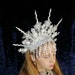 White Lace Snowflake Spike Crown,kokoshnik,snow Queen Spike Crown,fairy ...