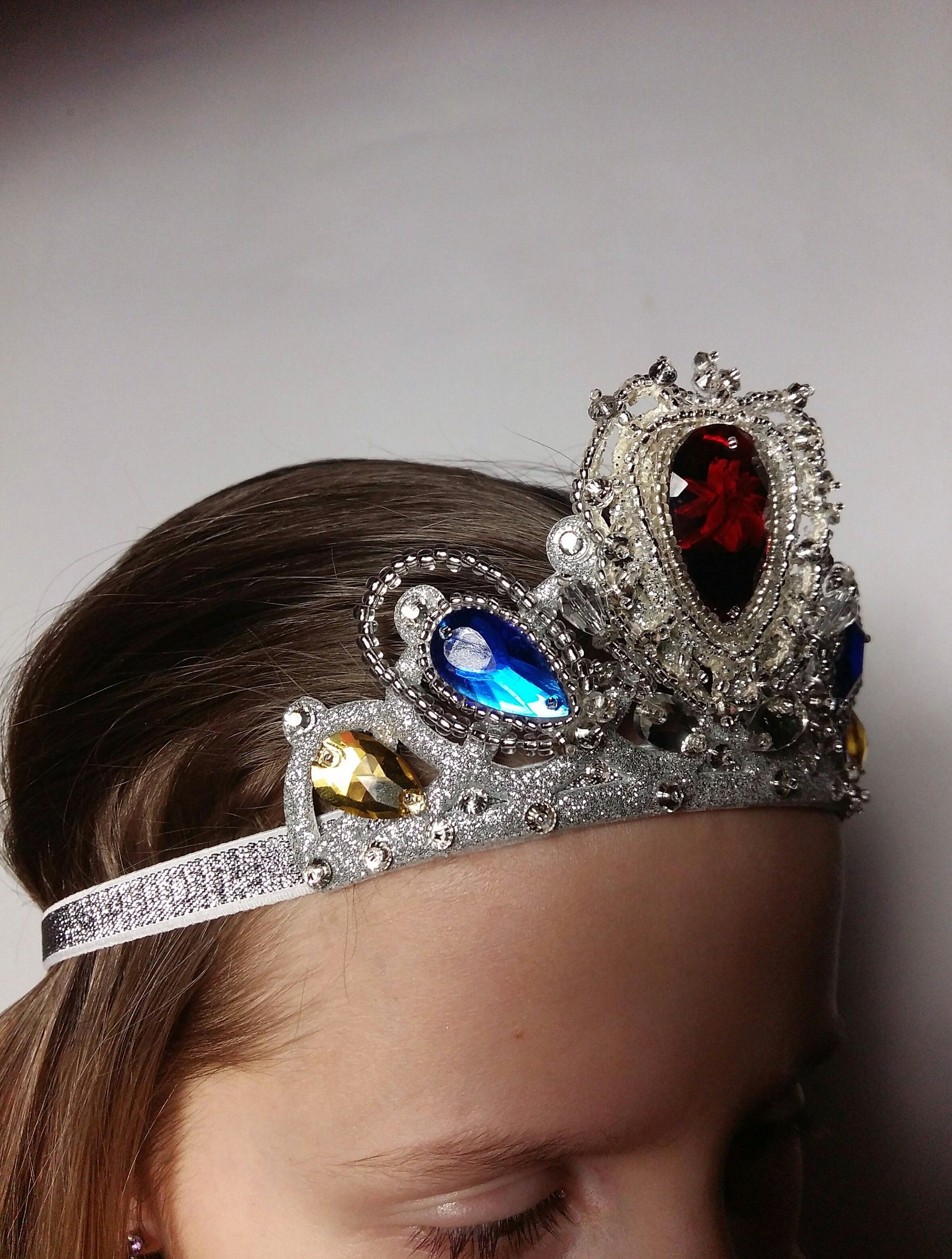 Snow White Crownsilver Snow White Birthday Tiaraelastic | Etsy