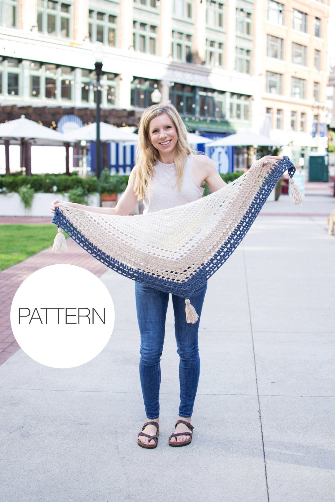 Crochet Pattern | Balance Shawl | Crochet Triangle Scarf Pattern - Etsy