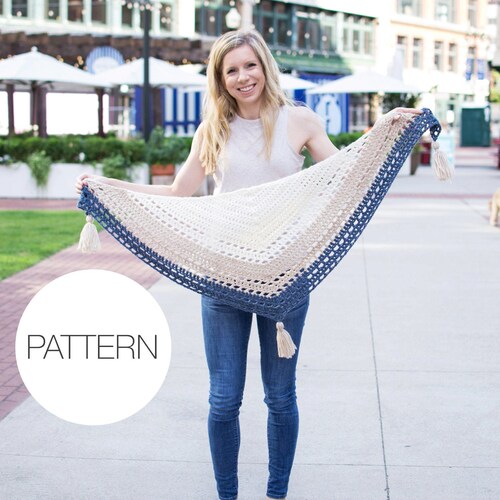 Crochet Pattern Balance Shawl Crochet Triangle Scarf - Etsy