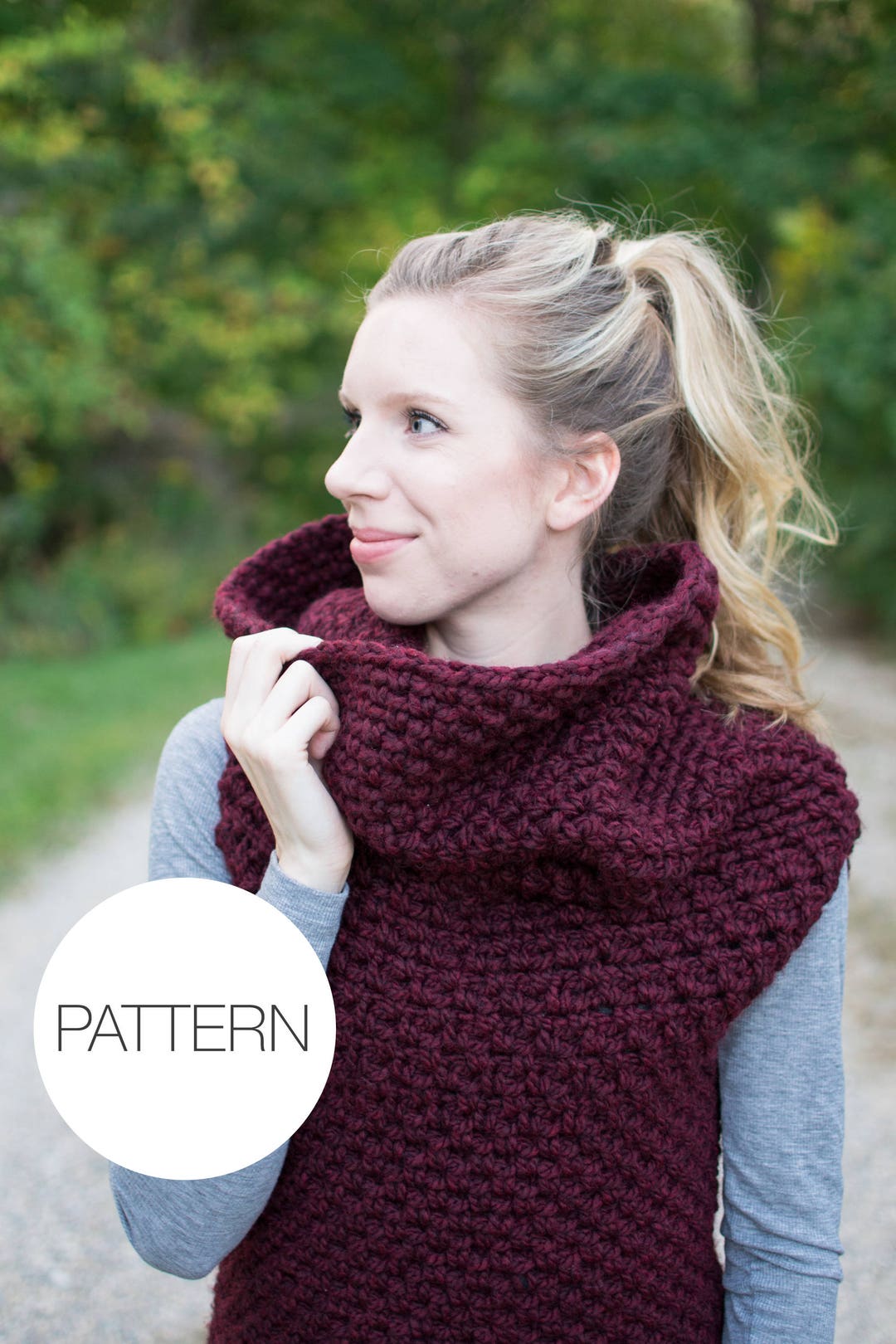 Crochet Pattern | Chain Link Armored Cowl | Crochet Vest Pattern - Etsy