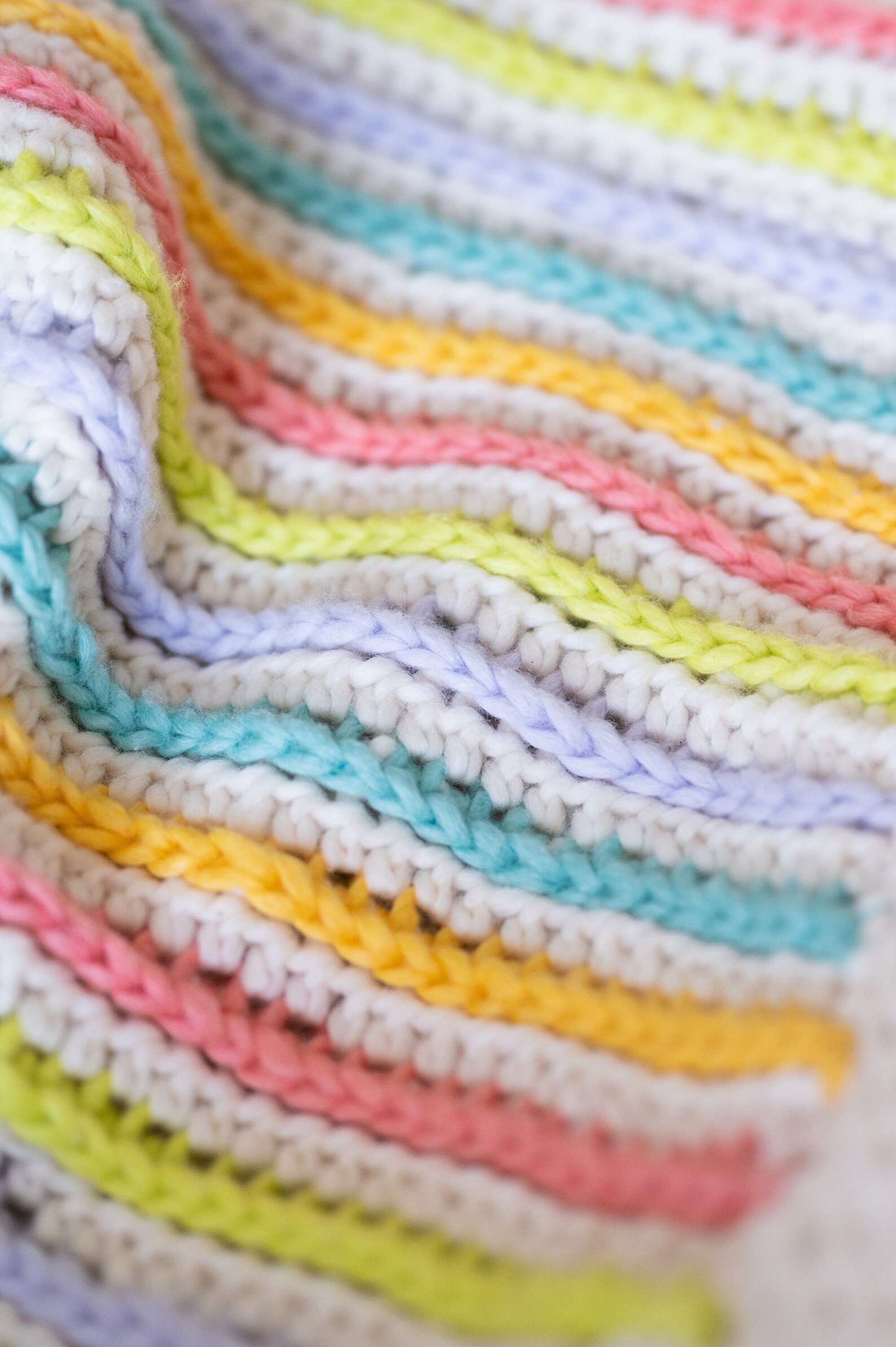 Crochet Pattern Rainbow Sherbet Blanket Striped Baby - Etsy