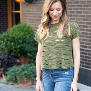 Crochet Pattern | Box Top | Crochet Short Sleeve Tee Pattern - Etsy