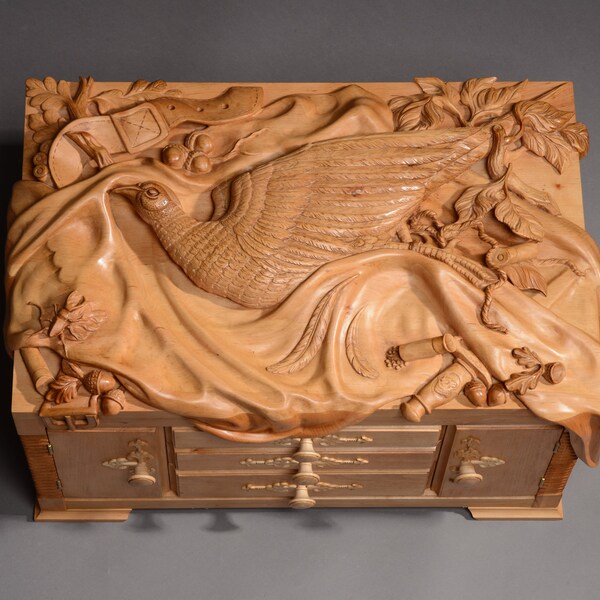 Carved Wooden Box - Etsy UK