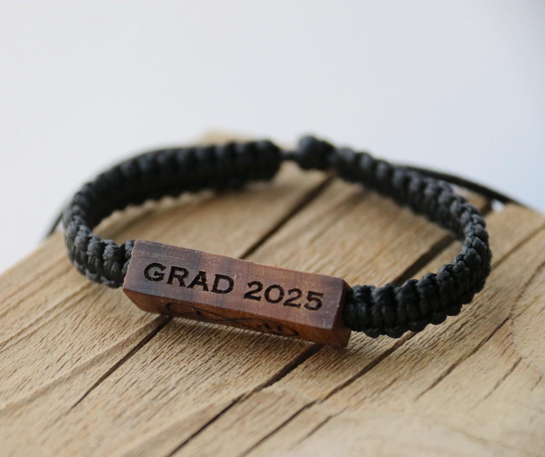 Custom Graduation Bracelet, Personalized Grad Bracelet, Class of 2025 ...