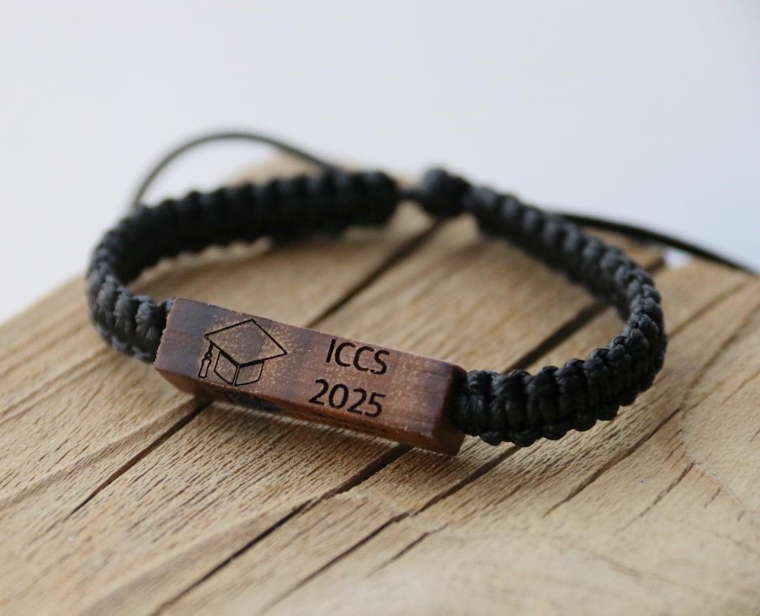 Personalized Grad Bracelet, Class of 2025, Initials, Name, High School ...