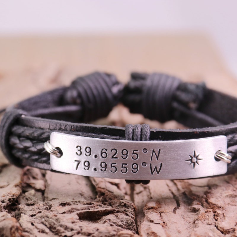 Coordinates Bracelet - Etsy