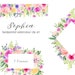 Easter Flower Clipart Frames, Floral Frame PNG, Pink Blue and Yellow ...