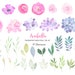 Watercolor Clipart Set - Spring Clipart Elements, Floral Clipart ...
