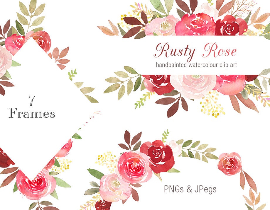 Rose Floral Pattern Border