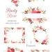 Rusty Rose Flower Frame, Autumn Flower Clipart, Watercolor Clipart ...