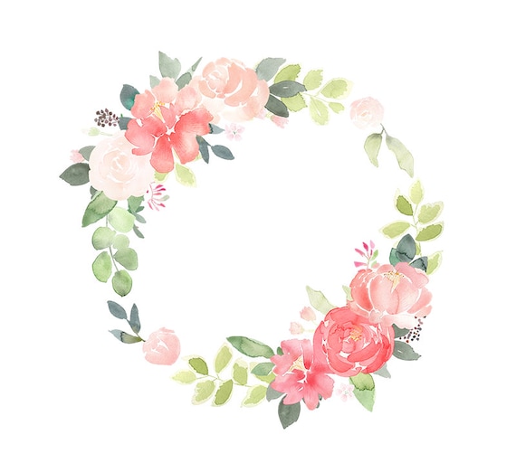 Coral Flower Clip Art Border