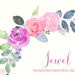 Watercolor Floral Wreath, Pink Purple, Rustic Clip Art, Boho Wedding ...